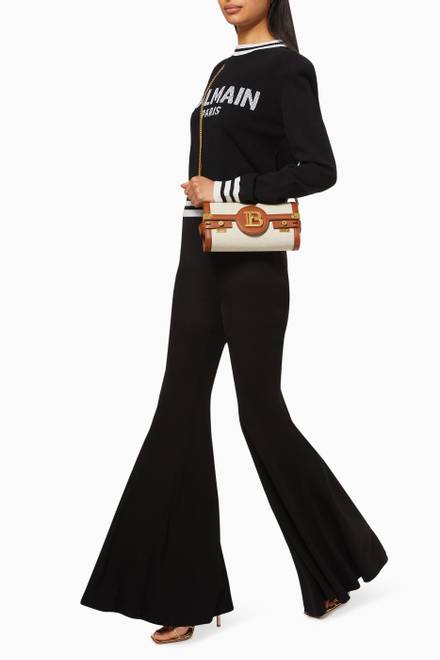 Shop Balmain Black B-Buzz 23 Clutch Bag in Leather for Women | Ounass UAE