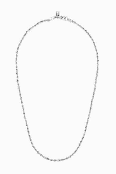 Shop Missoma Silver Camail Snake Chain Necklace in Silver Plating for ...