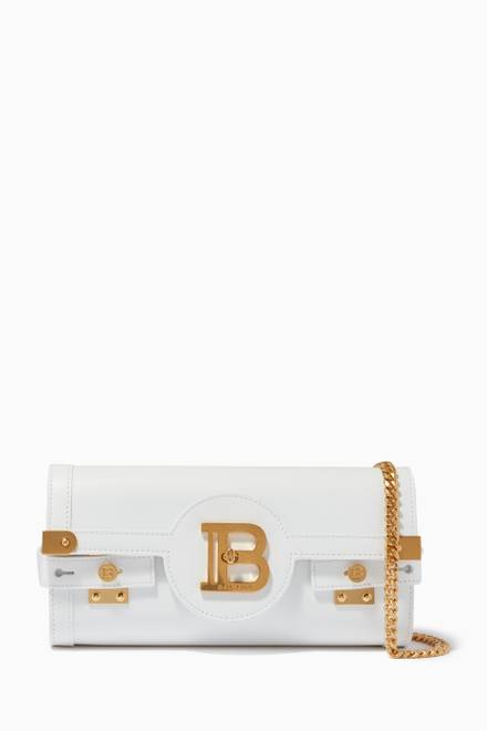 Shop Balmain Black B-Buzz 23 Clutch Bag in Leather for Women | Ounass UAE