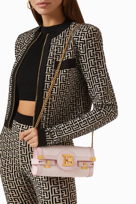 Shop Balmain Black B-Buzz 23 Clutch Bag in Leather for Women | Ounass UAE